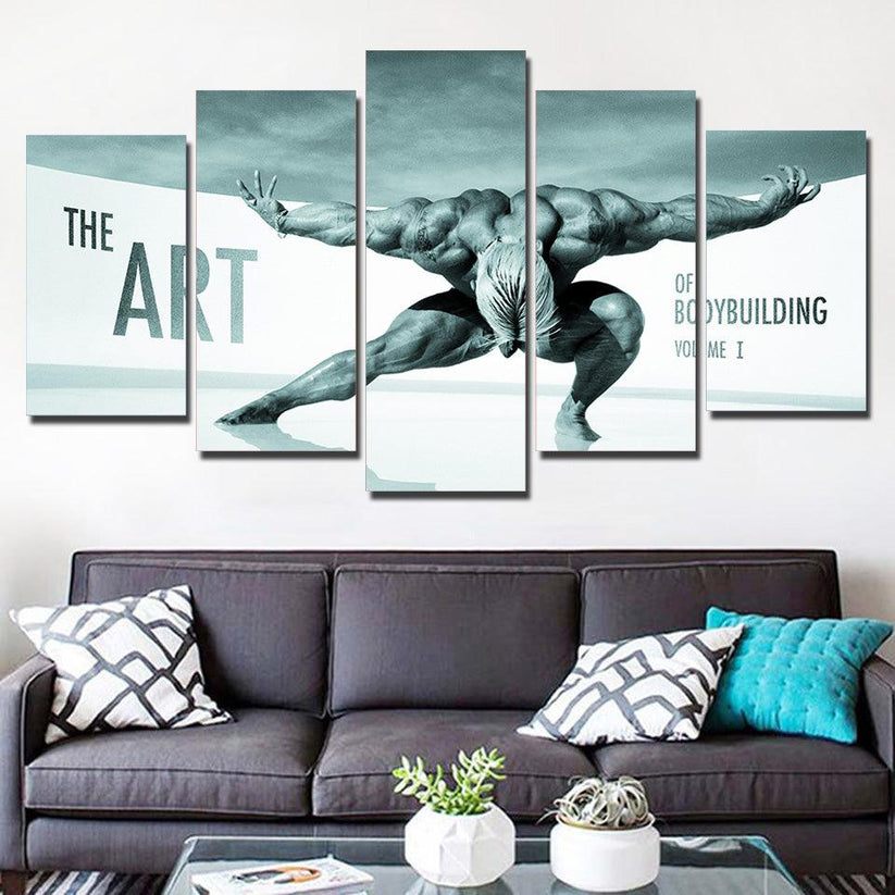 The Art of Bodybuilding Pose 5 Panel Canvas Wall Art – GotItHere.com